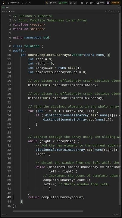 🎀LeetCode 2799🎀 Count Complete Subarrays in an Array - YouTube