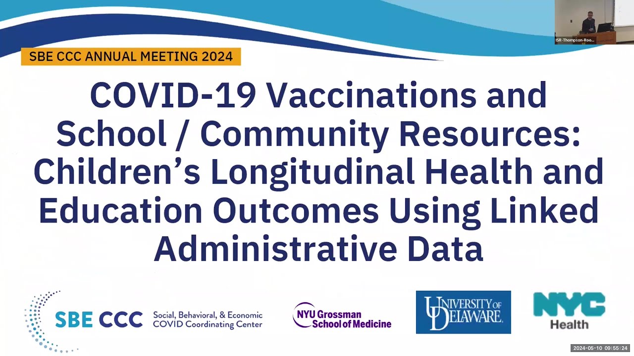 SBE CCC Annual Meeting 2024, Part 7: Brian Elbel, New York University ...