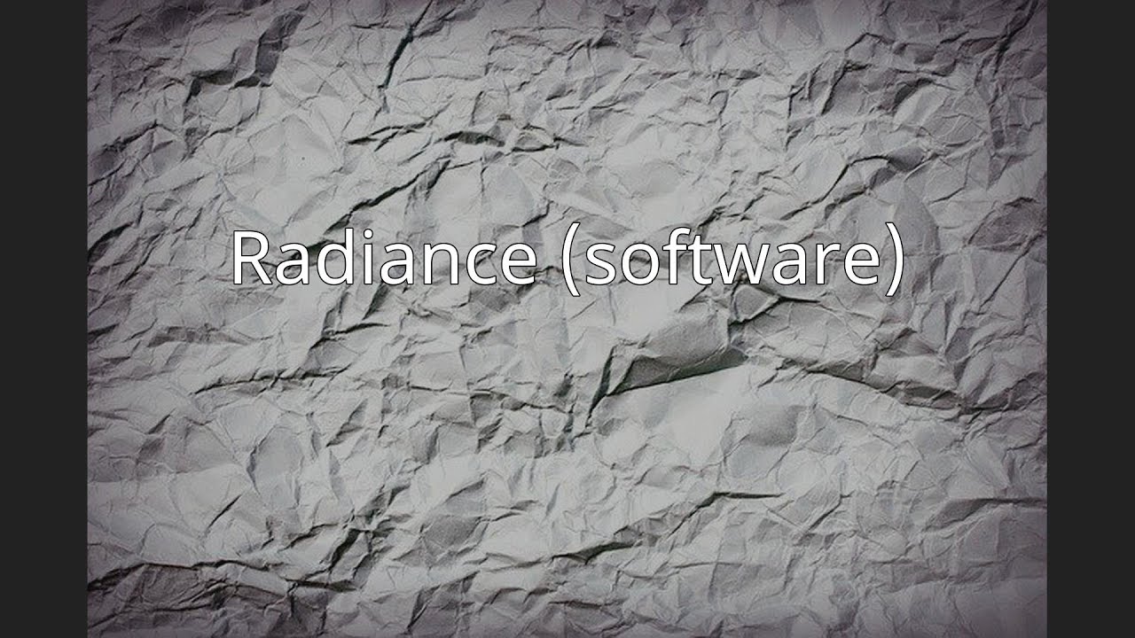 Radiance (software) - YouTube