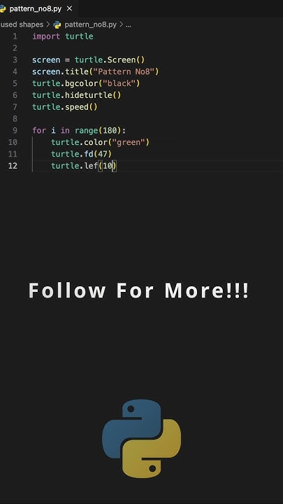 Asmr Progamming || Unique Shape 8 Python || #shorts#programming #asmr #asmrprogramming #lofi # ...