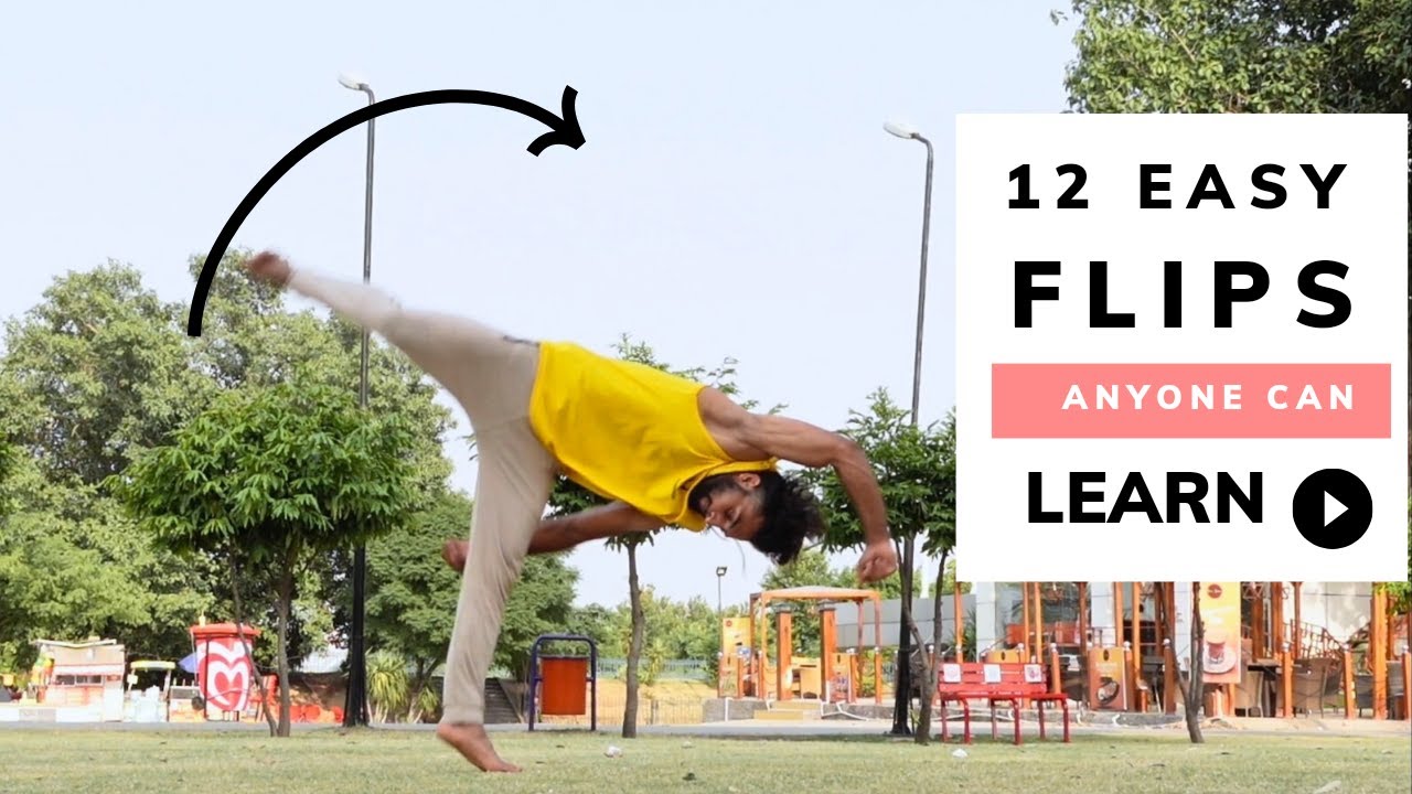 12 Easy Basic parkour Flips anyone can do 😎 - YouTube