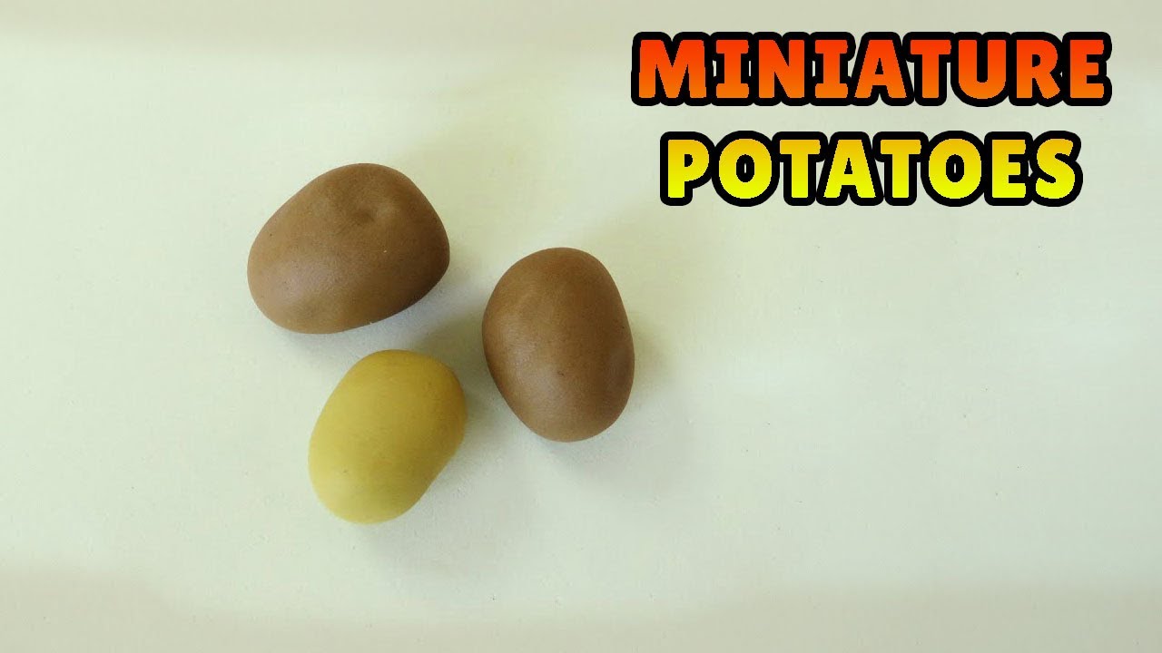 🔴 DIY How to make MINIATURE POTATOES - Easy Polymer Clay and Fondant ...