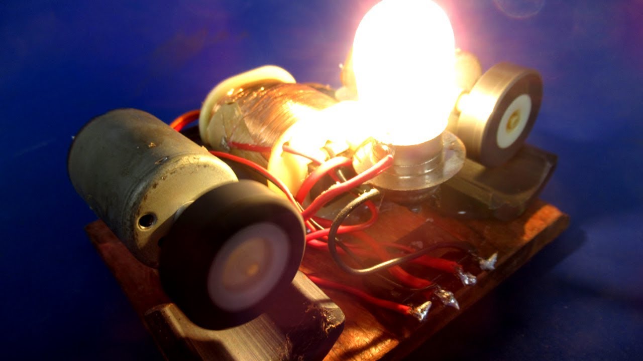 DC motor Free energy generator light bulbs with Magnets - Simple idea ...