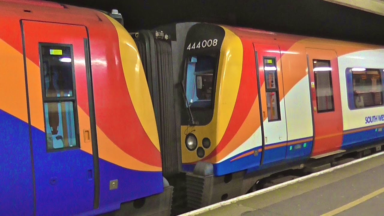 SWT 9 Car Combo 450096 + 444008 At Portsmouth Harbour - Tuesday 2nd ...