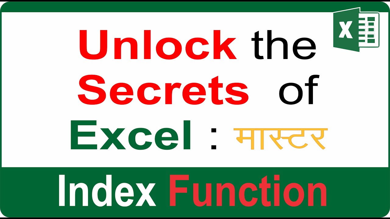 MS Excel 2021 Index Function How To Use Index Function In Excel In MS Excel 2021 Index Function How To Use Index Function In Excel In