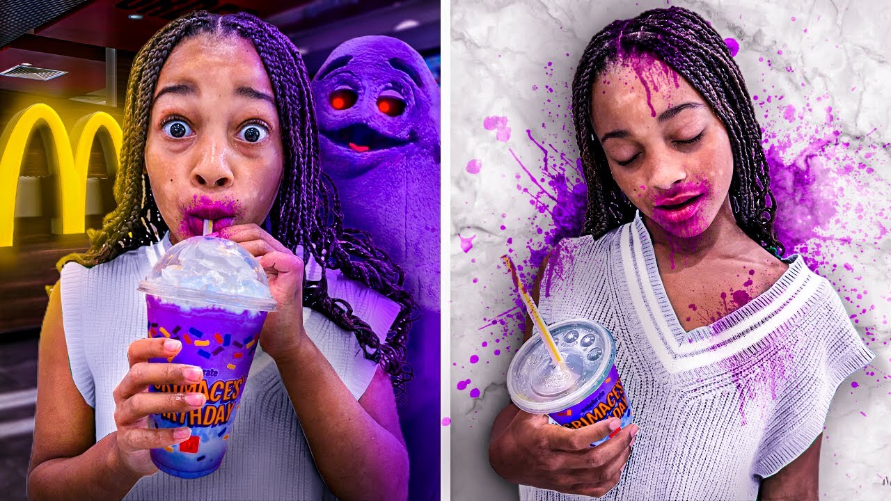 CALI DRINKS THE MCDONALD'S GRIMACE SHAKE ROBLOX WITH BIG BROTHER - YouTube