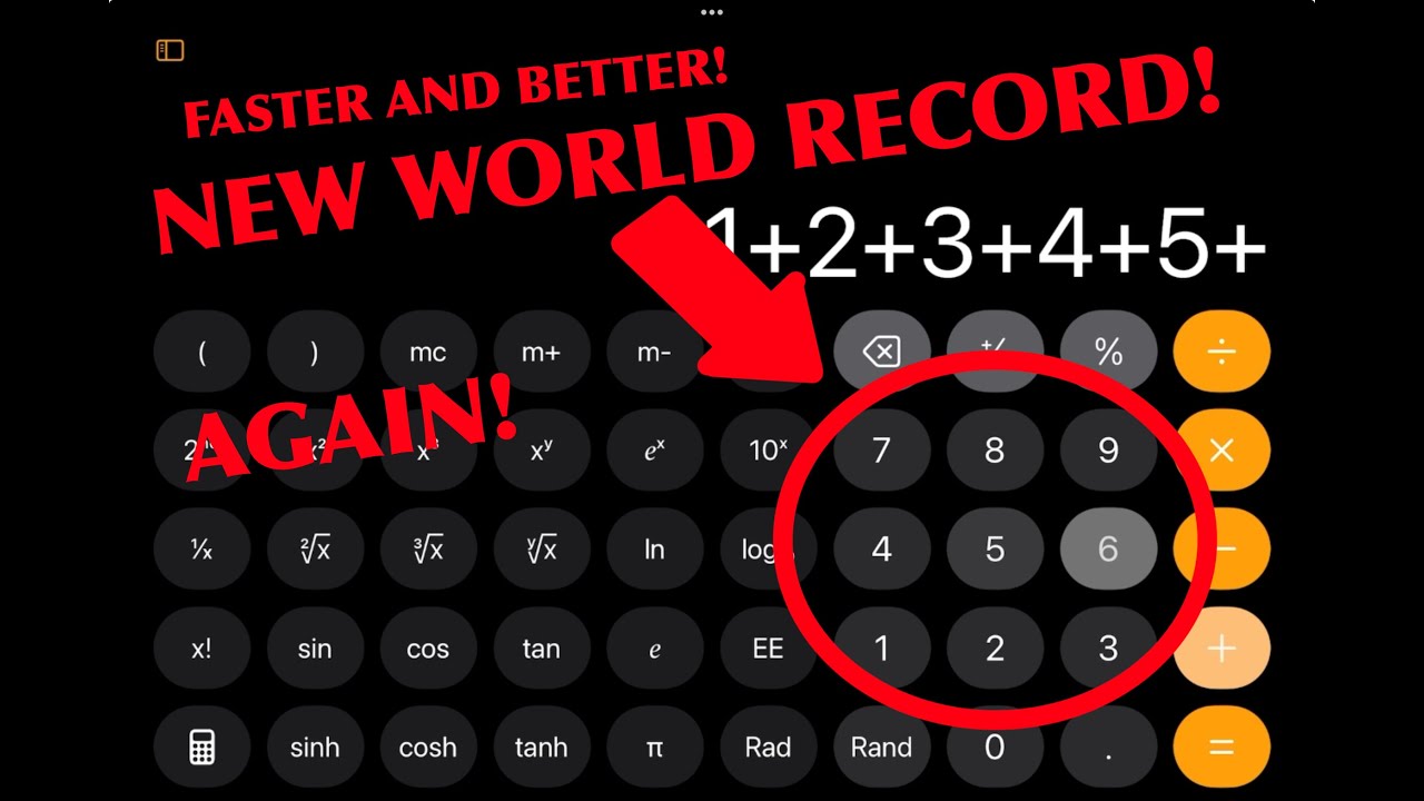 (16 SECONDS) CALCULATOR% WORLD RECORD RUN - YouTube