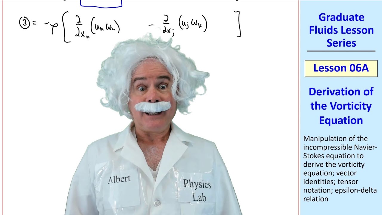 Graduate Fluids Lesson 06A: Derivation of the Vorticity Equation - YouTube