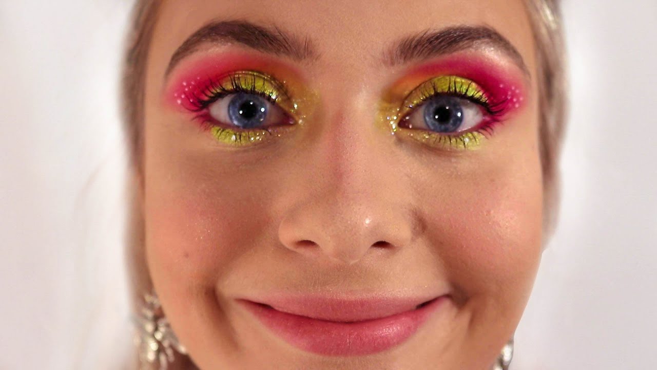 my funky fun makeup routine - YouTube