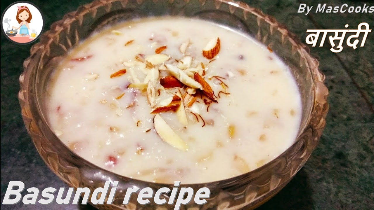 Basundi recipe |how to make basundi sweet | tasty basundi recipe by Mas ...