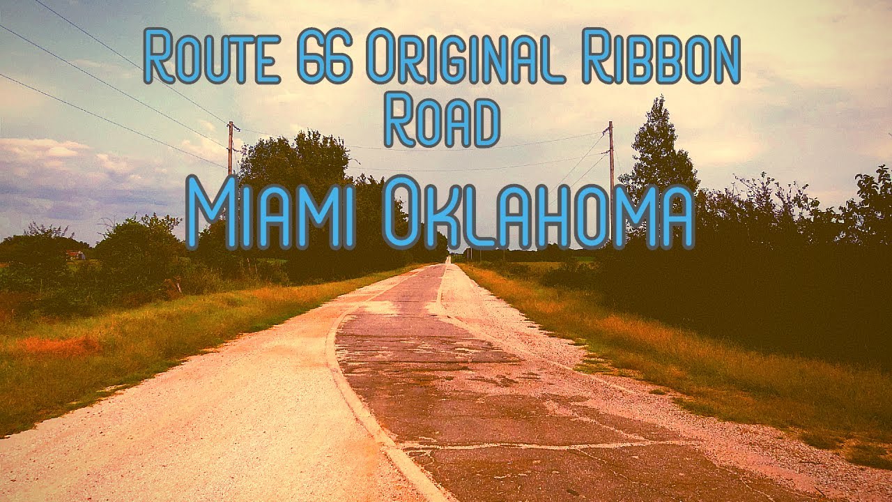 Route 66 Original Ribbon Road - Sidewalk Highway Near Miami Oklahoma ...