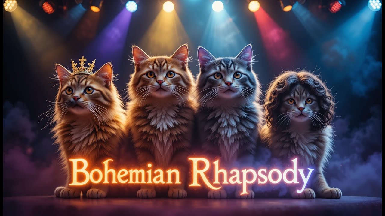 Queen, Bohemian Rhapsody: The Feline Magic of a Rock Opera! 🐾🎤 - YouTube