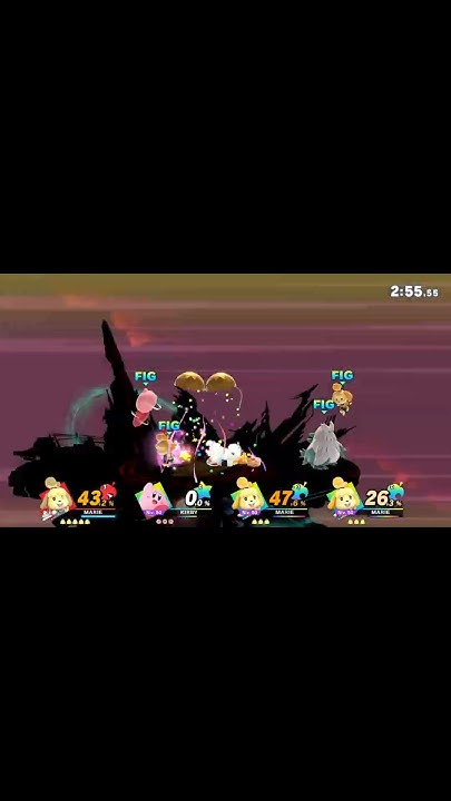 Super Smash Bros. Ultimate: Isabelle Vs. Kirby Vs. Isabelle Vs. Isabelle - YouTube