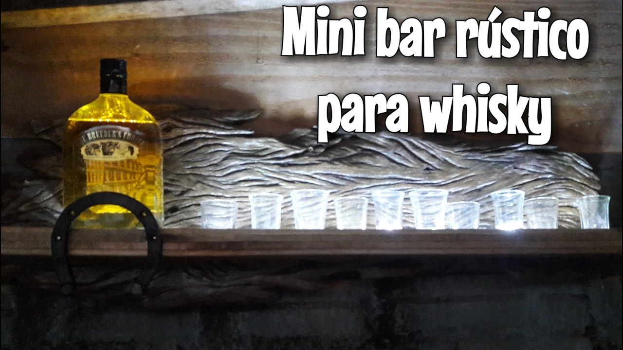 Mini bar rústico para whisky - YouTube