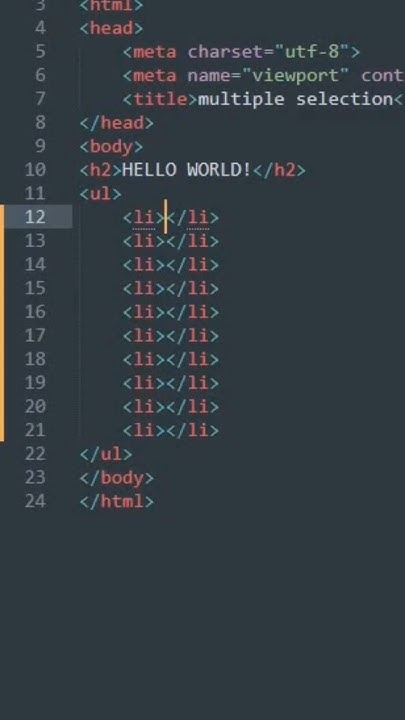 Multiple Line Selection In Sublime Text - TechBhai #ytshorts #coding #html #sublimetext # ...