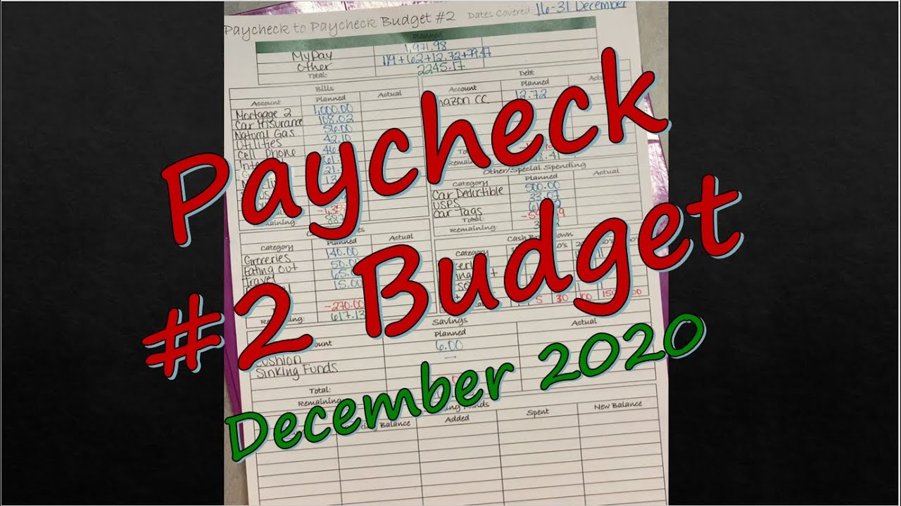 Paycheck to Paycheck #2 | Dec 2020 | Getting Back on Track - YouTube