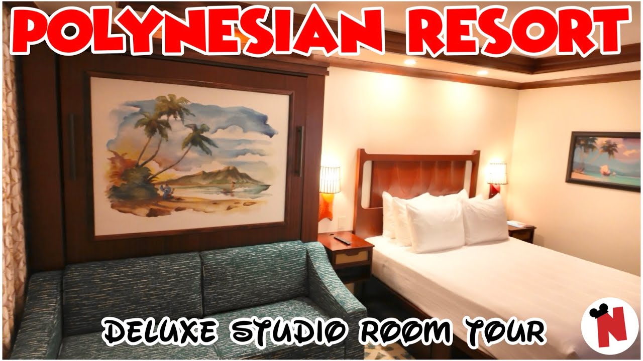 Disney’s Polynesian Village Resort Deluxe Studio Room Tour - YouTube