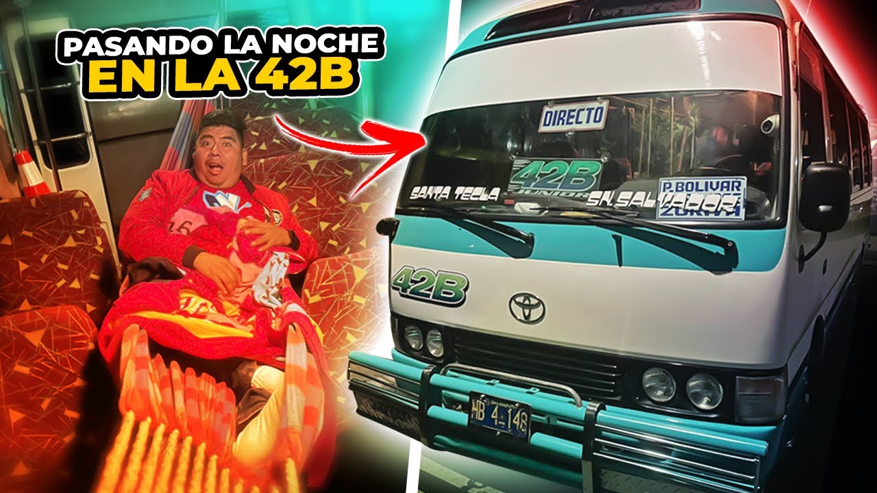 😰PASANDO la NOCHE DENTRO de una COASTER *punto de la 42B* - YouTube