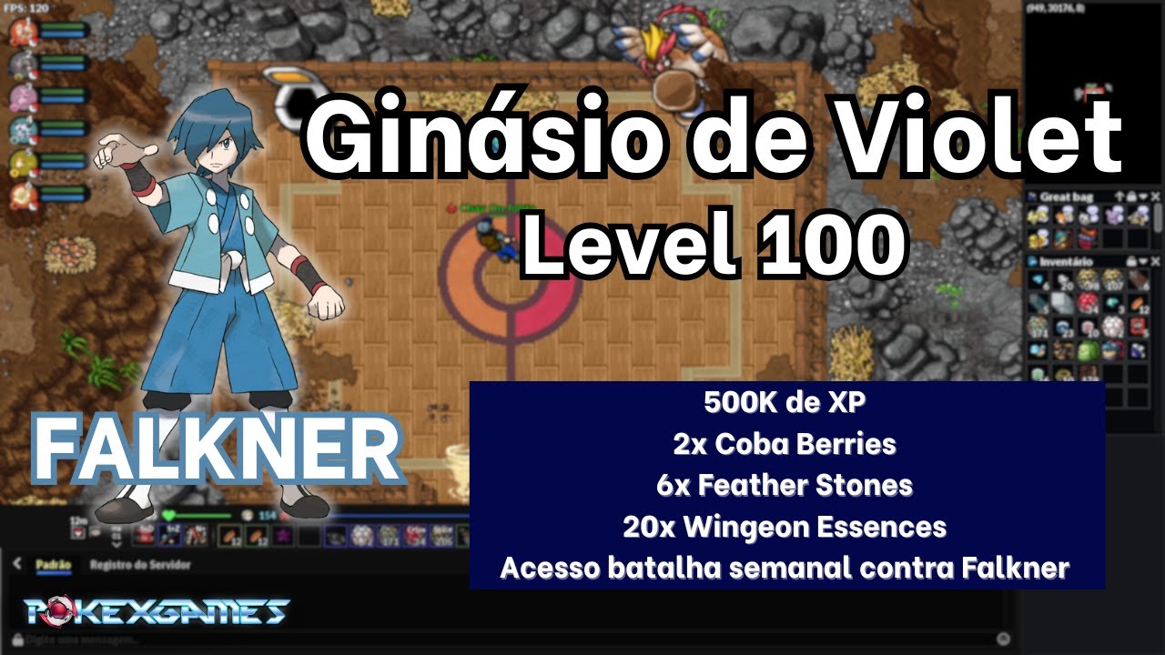 Ginásio de Violet / Falkner (Level 100) - PXG Johto - YouTube