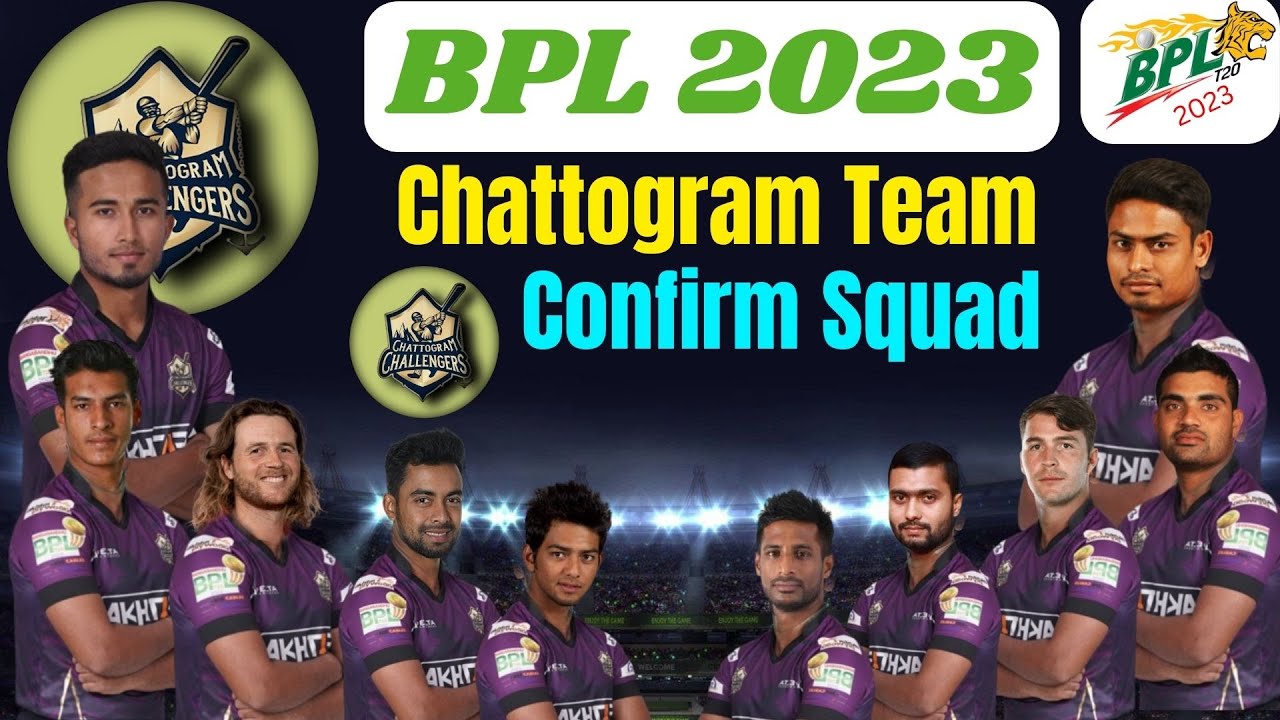BPL 2023 | Chattogram Challengers Full & Final Squad | Chattogram Team ...
