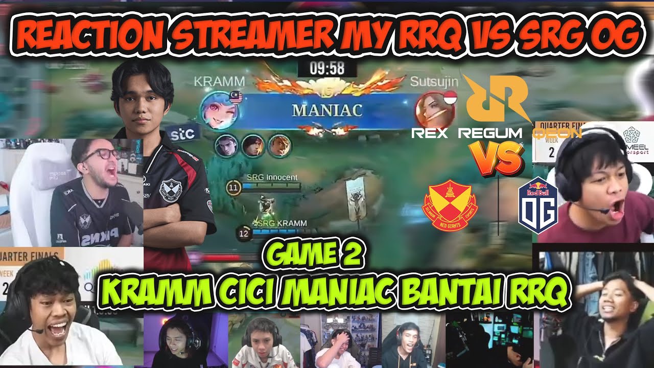KRAMM CICI MANIAC BANTAI RRQ HOSHI !! REAKSI STREAMER MY RRQ VS SRG OG ...