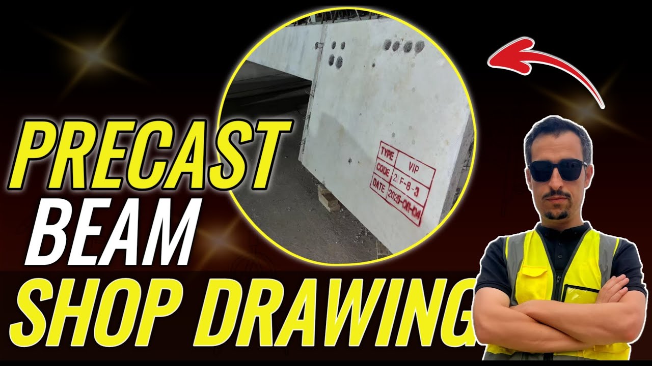 Complete Precast Beam Drawing Tutorial | Site to Shop Drawing Explained ...