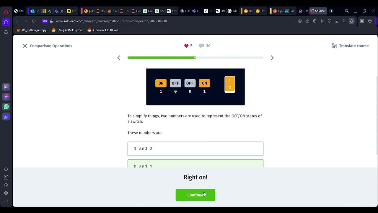 23 Comparison Operations | Introduction to Python | Sololearn - YouTube