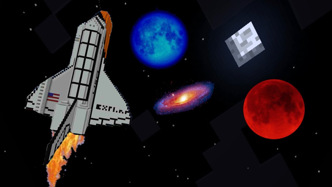 Exploring The Solar System in Minecraft PE - YouTube