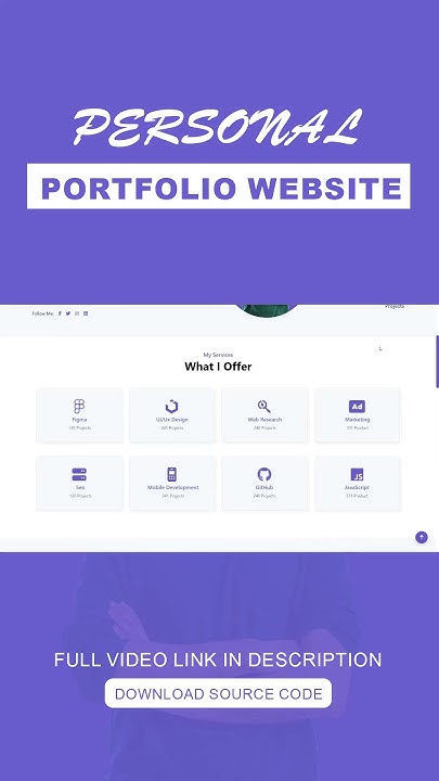 How To Make A Portfolio Website Using HTML CSS JS | Complete Responsive Website Design #frontend ...