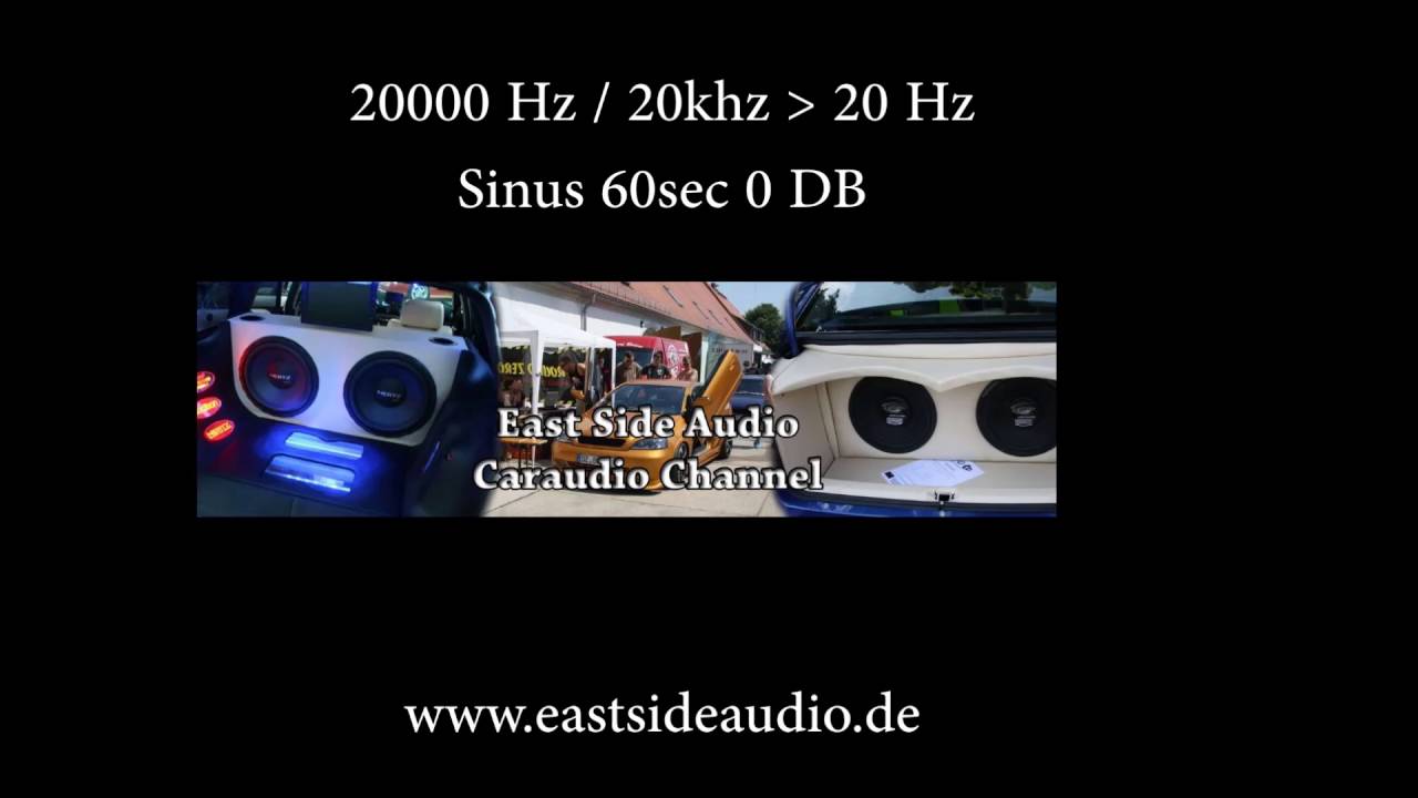 20000Hz / 20Khz to 20 Hz 60sec Sinus Ton Wave 0DB für Hifi Audio Test ...