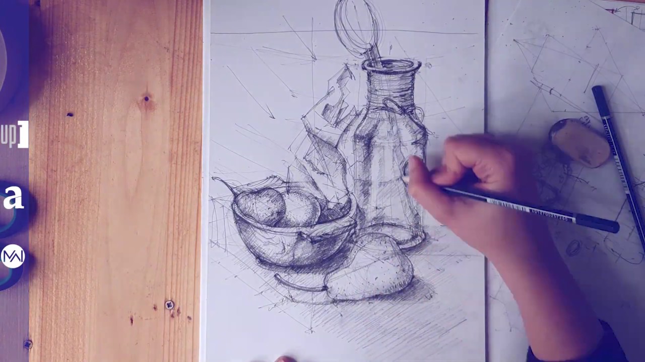 Tutorial2: Desen liber natura statica - YouTube