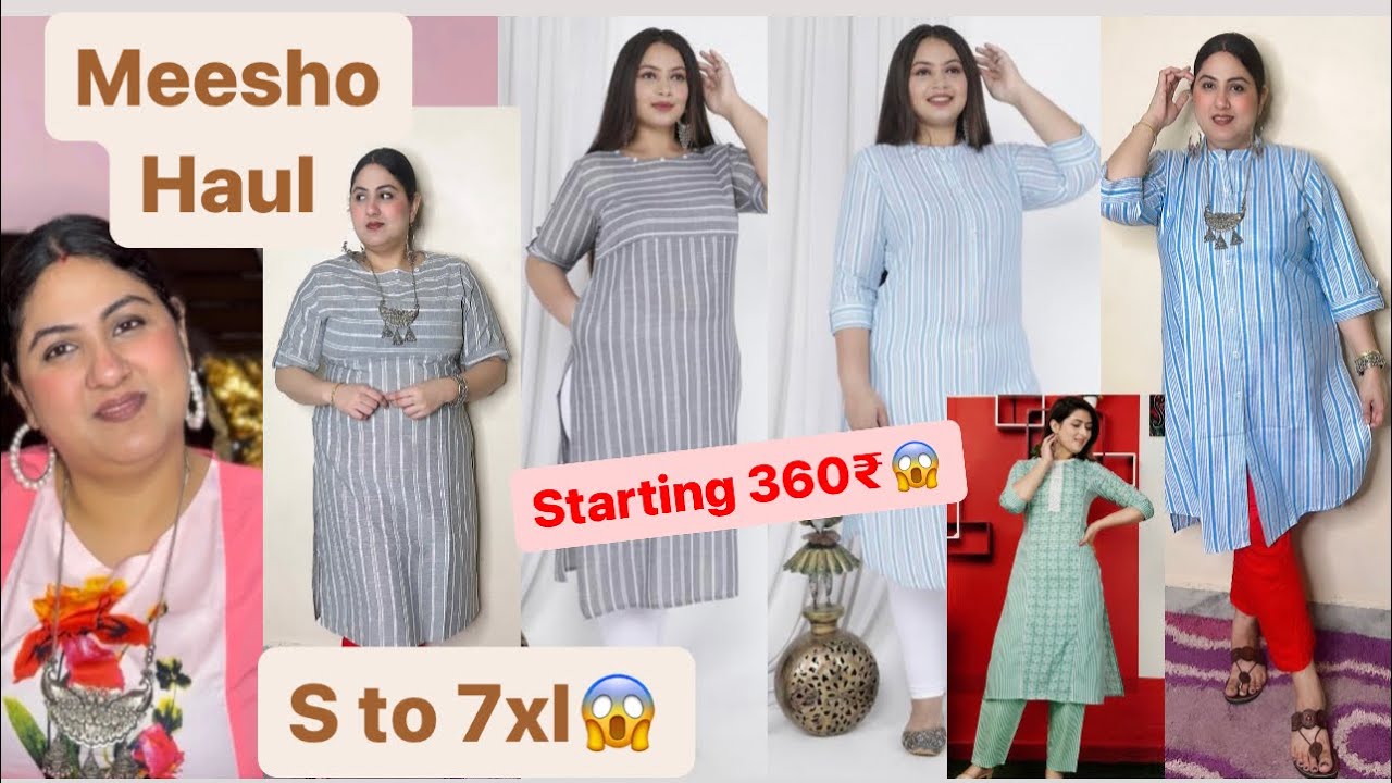 Meesho Kurti Haul😍 S To 6xl Sizes😱 Cotton Kurties Kurta Sets Meesho Haul Reetu Handa Youtube