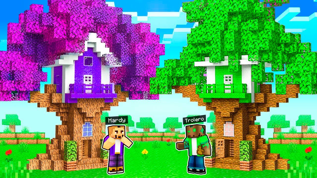 Trolero vs Hardy Batalla de Construcción de CASA EN EL ÁRBOL en ...