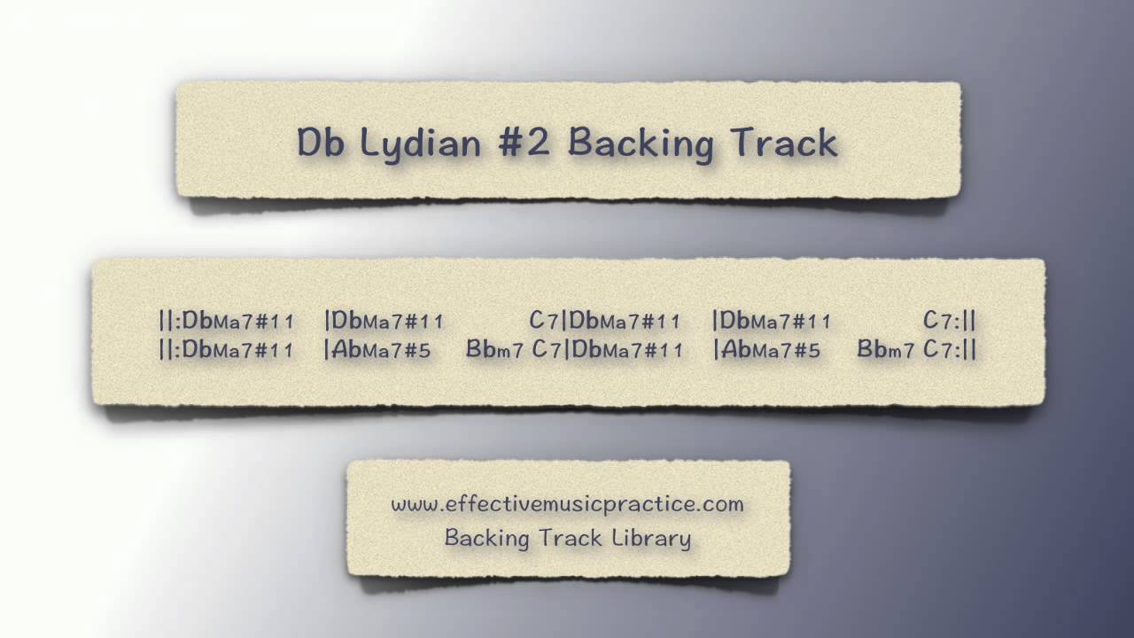 Db Lydian #2 Backing Track - YouTube