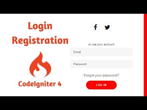 Login registration system in CodeIgnter 4 | Login and Sign Up in CodeIgniter 4 - YouTube