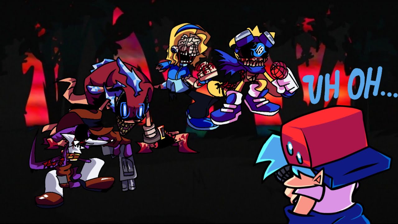 Friday Night Funkin’ | Triple trouble but the D-sides Four ( Ray, Maria ...