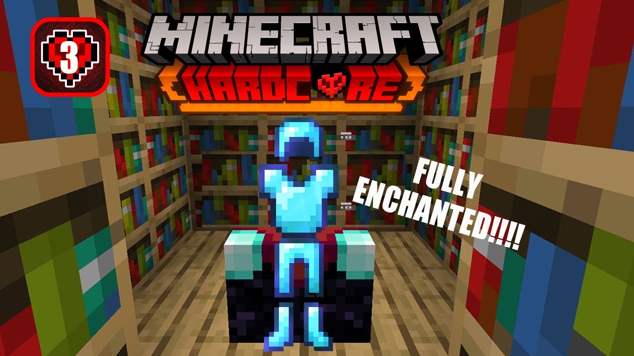 Fully Enchanted Diamond Armour! | Minecraft Hardcore 1.20.1 #3 - YouTube