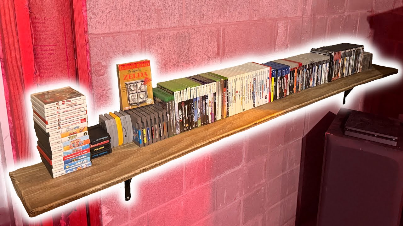I built a disgustingly bad shelf for my MASSIVE VIDEO GAME COLLECTION ...