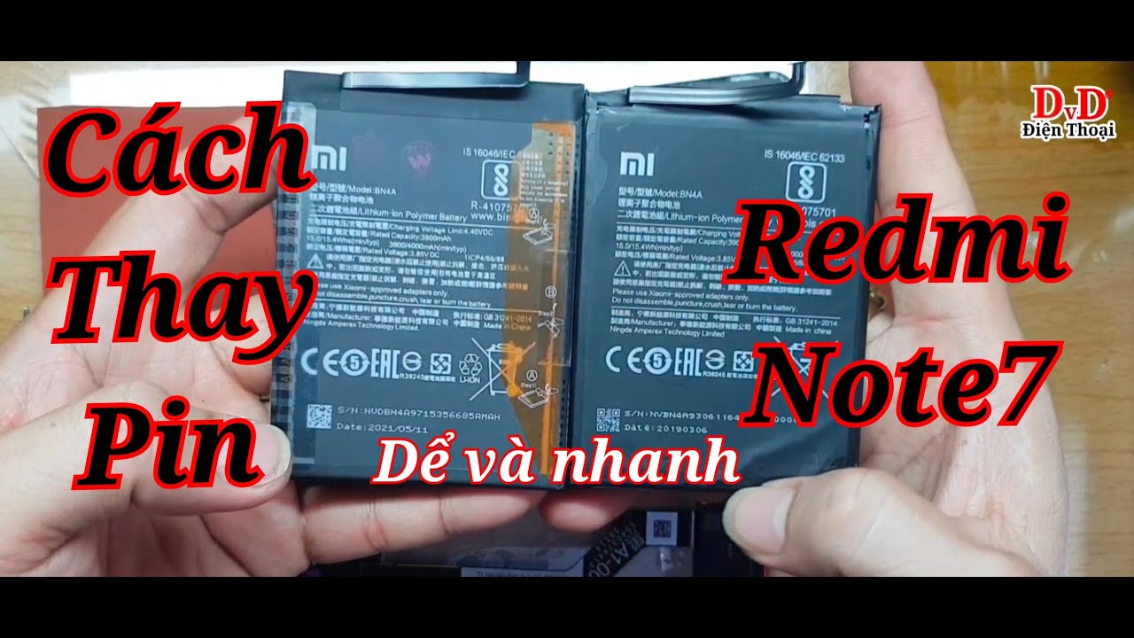 Cách thay pin Redmi Note 7 khi máy gặp tình trạng chai pin , gọi điện ...