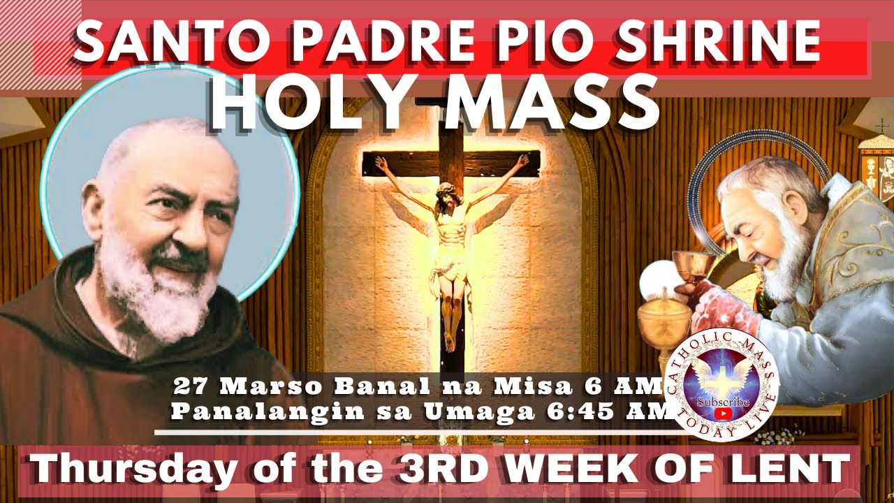 DAILY HEALING MASS TODAY LIVE at Santo Padre Pio National Shrine ...