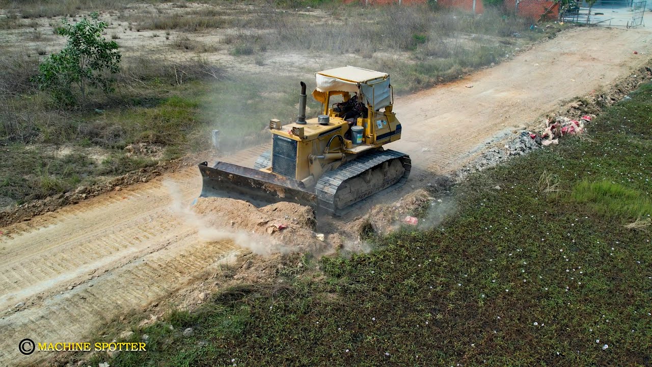 Wonderful Show Techniques By Operator Bulldozer Pushing And Cutting ...
