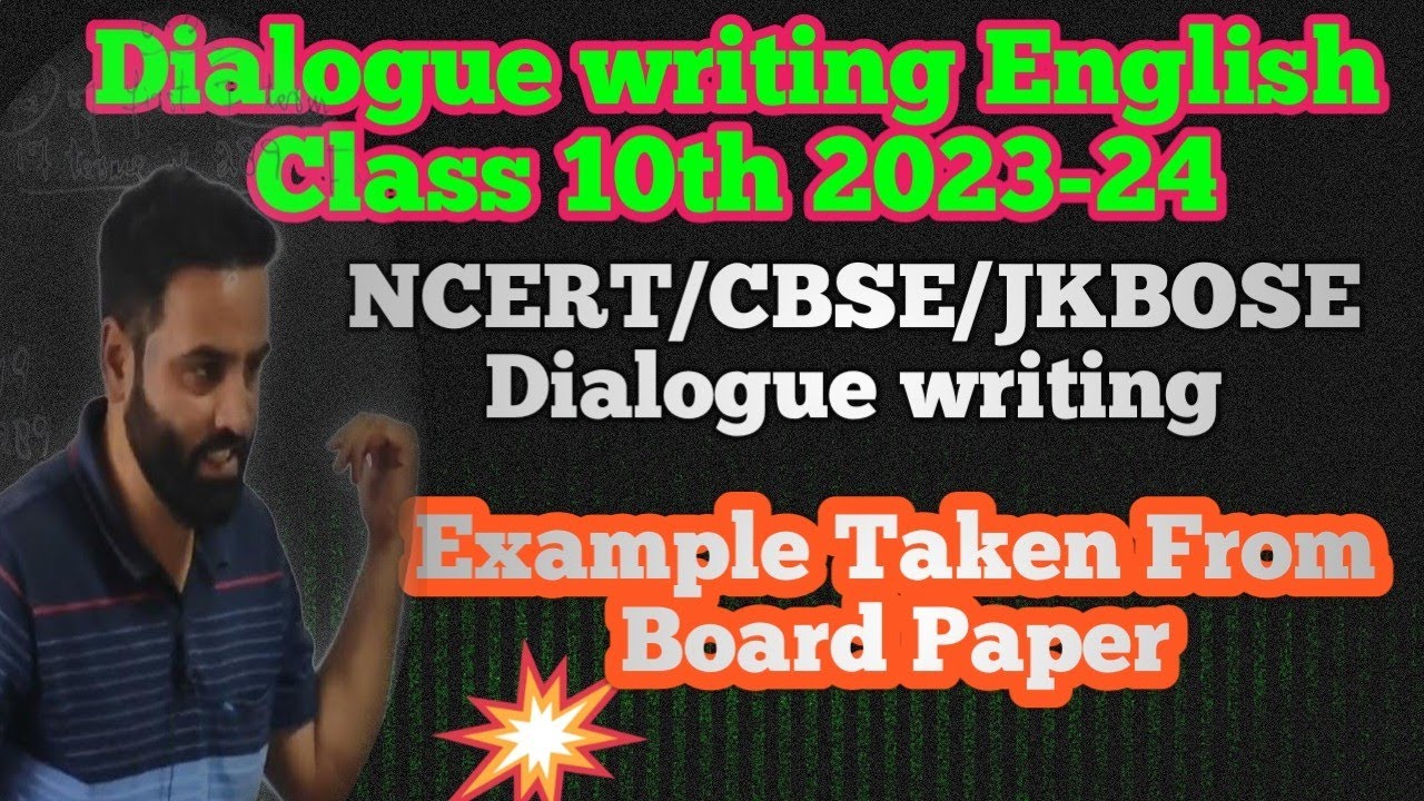 dialogue writing in english for class 10 || dialogue writing 10th ...