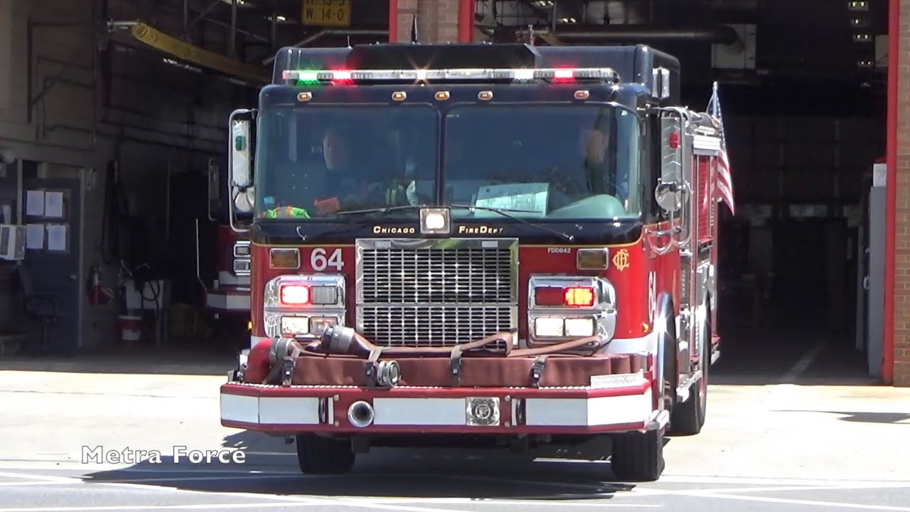 *AIRHORN* Chicago Fire Dept Engine 64 Responding - YouTube