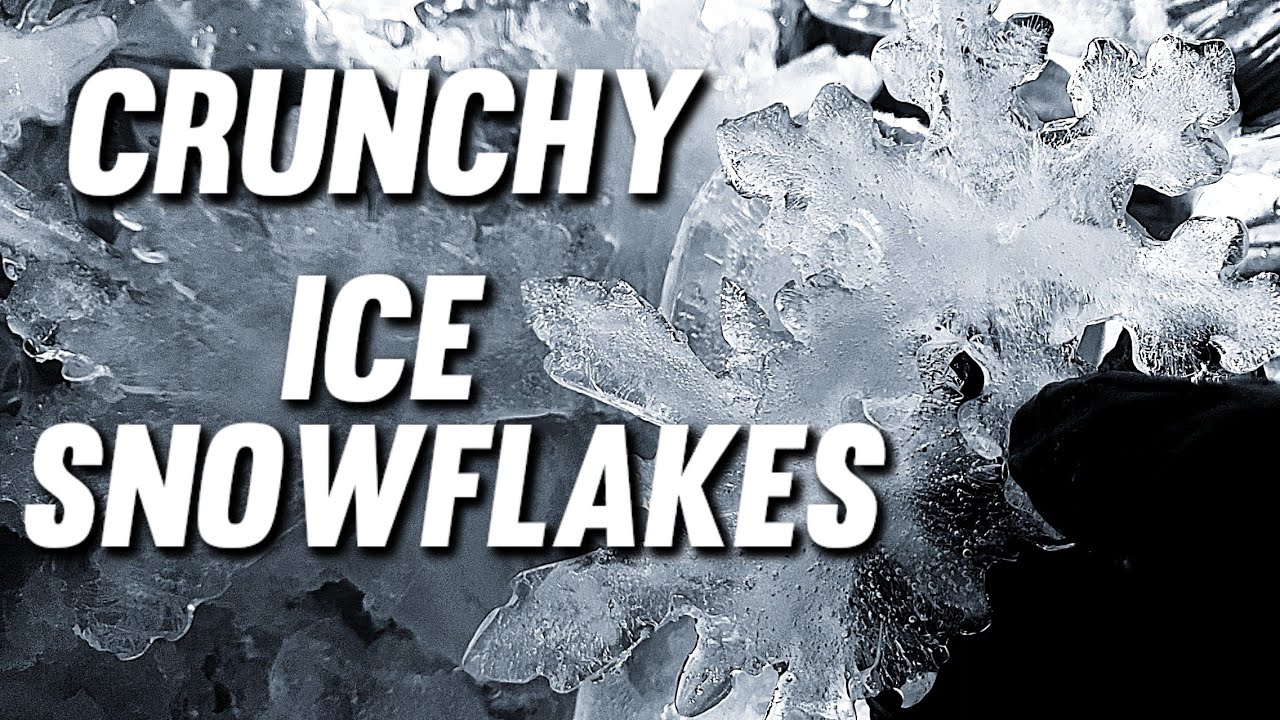 Crunchy Hard Ice Snowflakes Ice Eating ASMR - YouTube