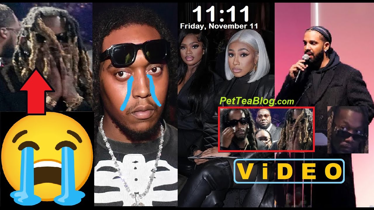 Offset CRiES Uncontrollably at TAKEOFF Funeral & over Casket, CARESHA ...