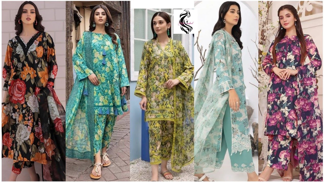 Flora Panache swiss lawn collection 2023 3pic Dress Designing ...