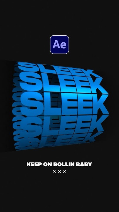 Make Sleek 3D Rolling Text in After Effects - YouTube