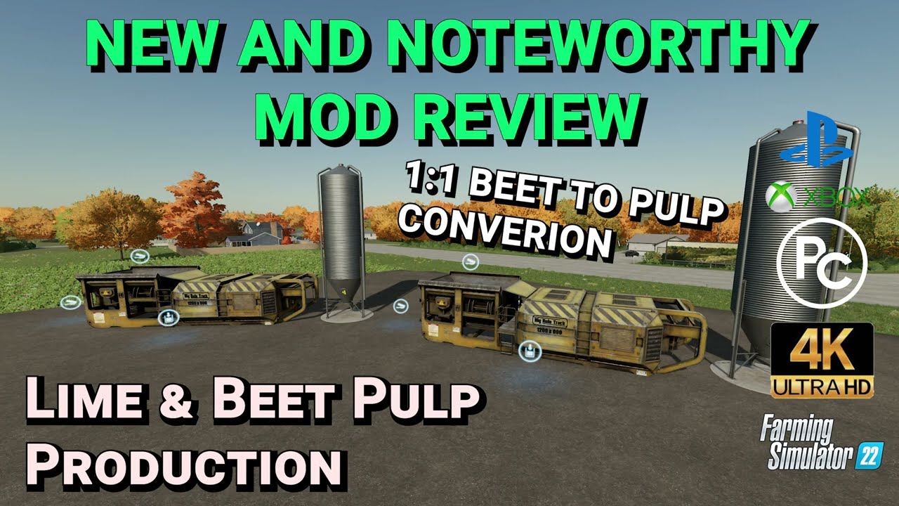 Lime & Beet Pulp Production | Mod Review | Farming Simulator 22 - YouTube
