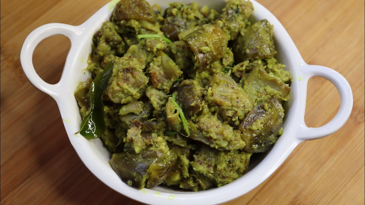 Vankaya Pachi karam| Brinjal with Green Chilli |spicy Egg Plant Curry ...