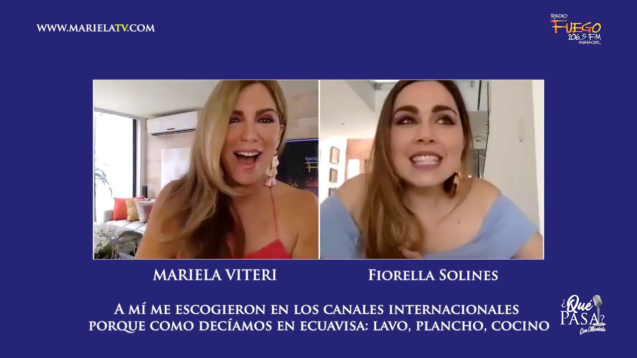 Fiorella Solines. A mí me escogieron porque como decíamos en Ecuavisa: lavo, plancho y cocino ...